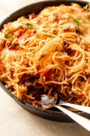 Easy Fried Spaghetti Recipe (Crispy & Cheesy Leftover Pasta!)