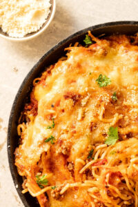 Easy Fried Spaghetti Recipe (Crispy & Cheesy Leftover Pasta!)