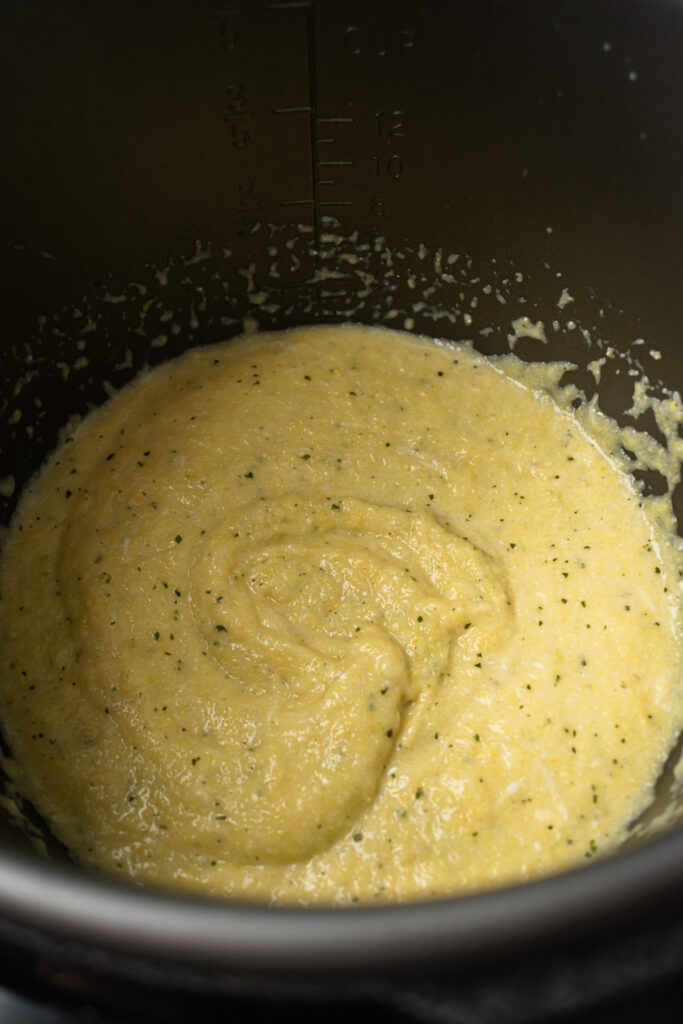 Instant Pot Polenta | Creamy, Cheesy, & No Stirring Needed