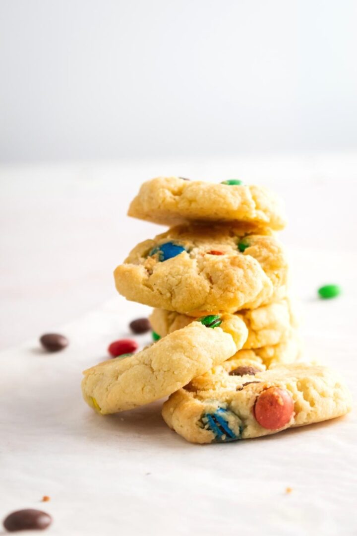 3 Ingredient Sugar Cookies Made With M&Ms