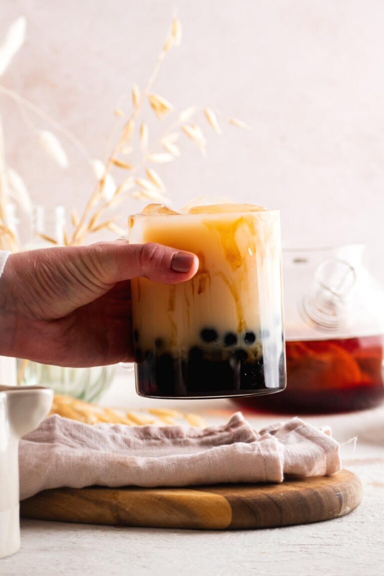 Brown Sugar Milk Tea With Brown Sugar Boba | Easy To Make At Home