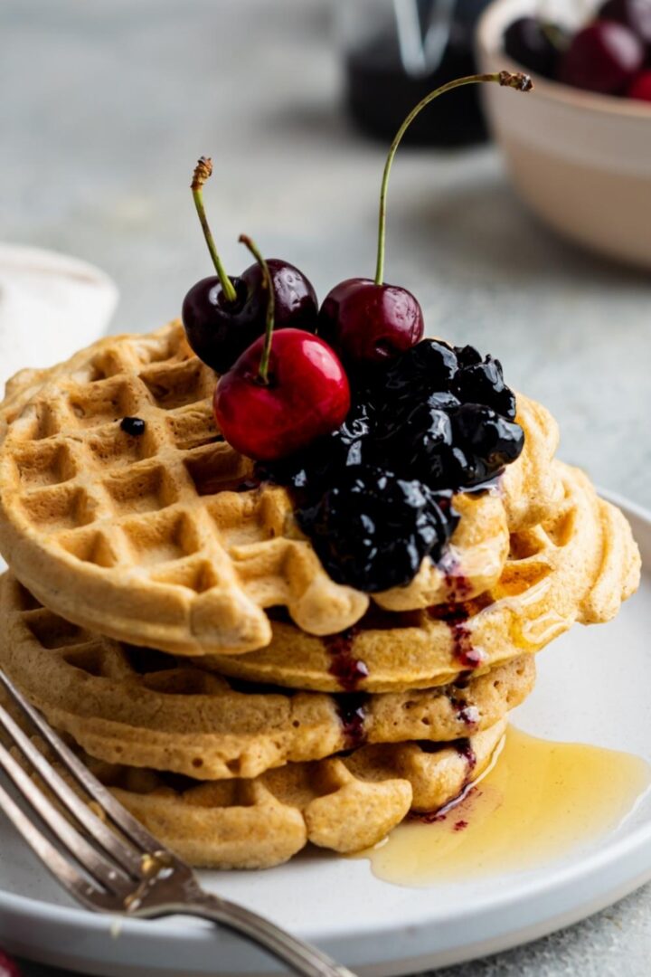 Waffles Without Milk (Crispy and Fluffy)