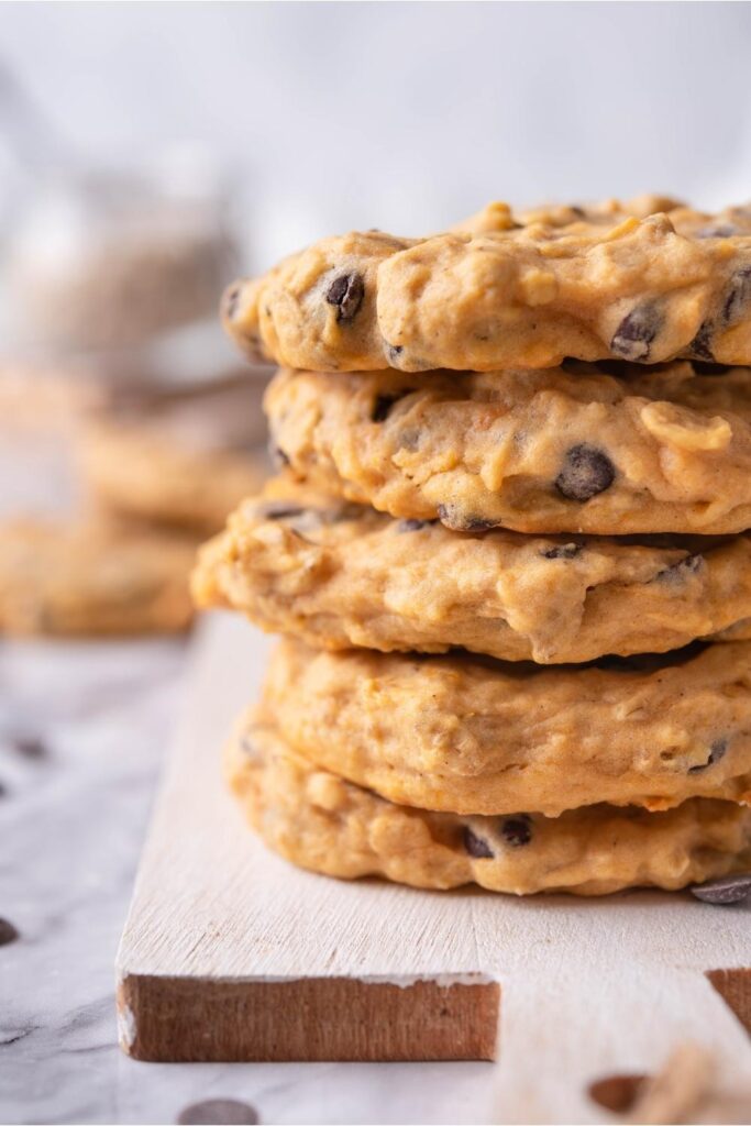 Homemade Sweet Potato Cookies With Chocolate Chips Made In 15 Min.