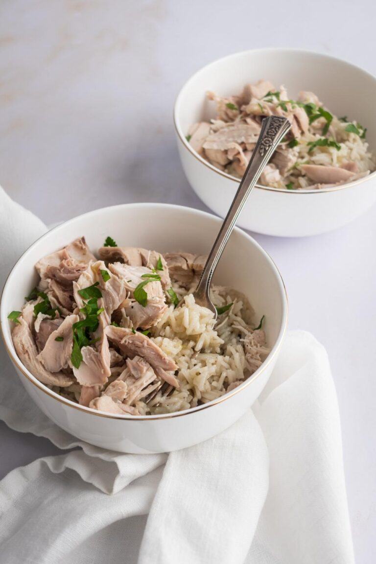 The BEST Boiled Chicken and Rice Recipe