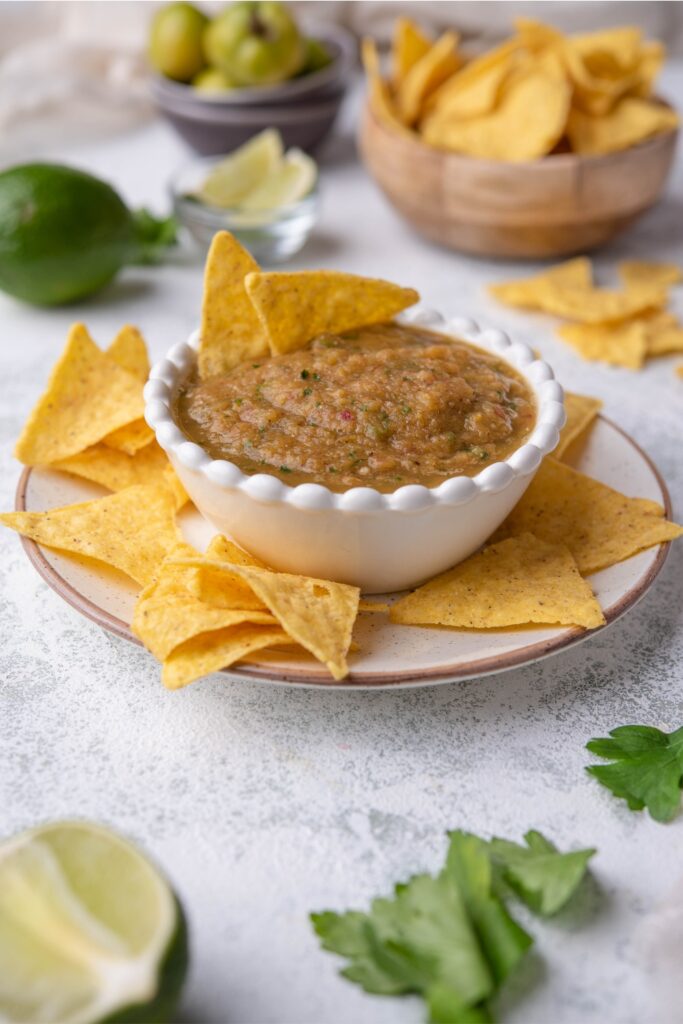 Chipotle Tomatillo Green Chili Salsa Recipe (Takes 5 Minutes To Prep)