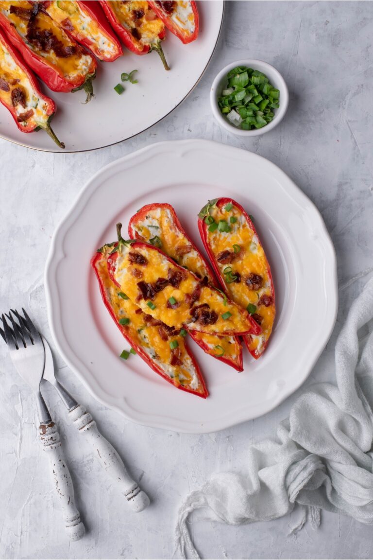 EASY Cream Cheese Stuffed Peppers Recipe (Prepped In 10 Minutes)