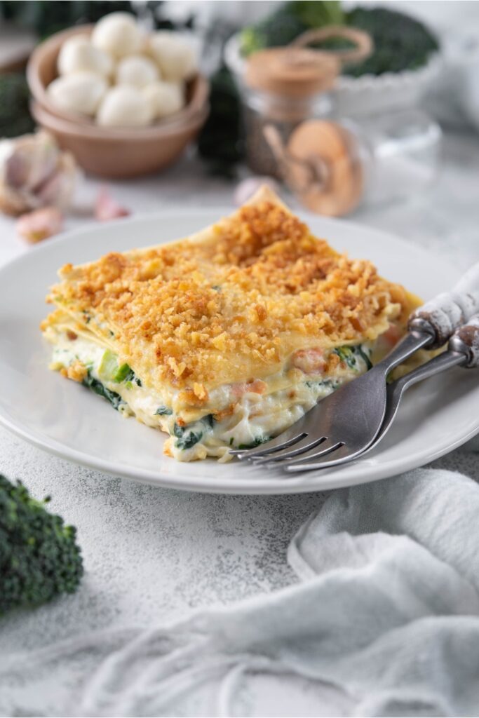 Vegetable Lasagna With White Sauce