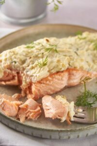 Salmon with Cream Cheese (Easy Oven Baked Salmon Recipe)