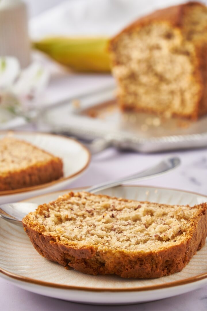 2-Banana Banana Bread (Banana Bread Recipe with 2 Bananas)