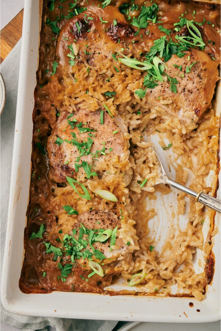 Baked Pork Chops and Rice Casserole