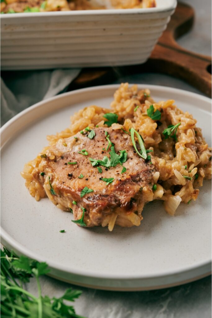 Baked Pork Chops and Rice Casserole