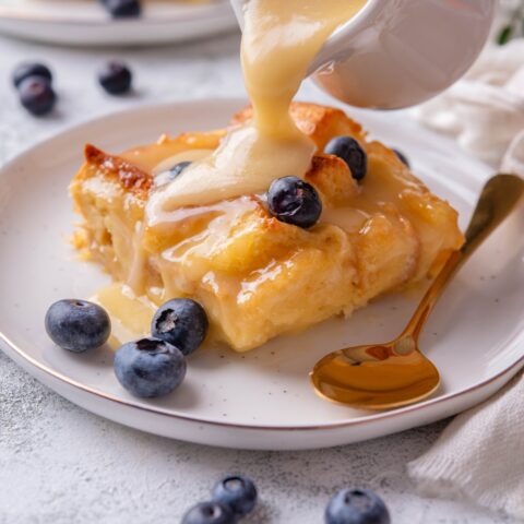 Bread Pudding with Vanilla Sauce
