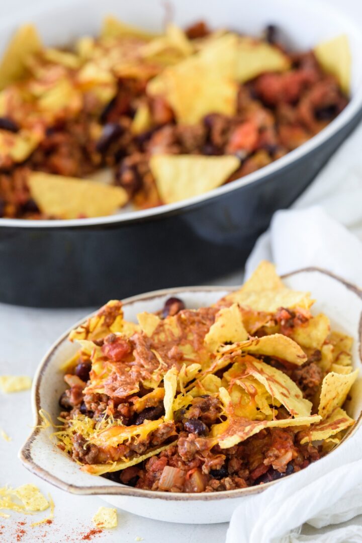Taco Casserole with Tortilla Chips