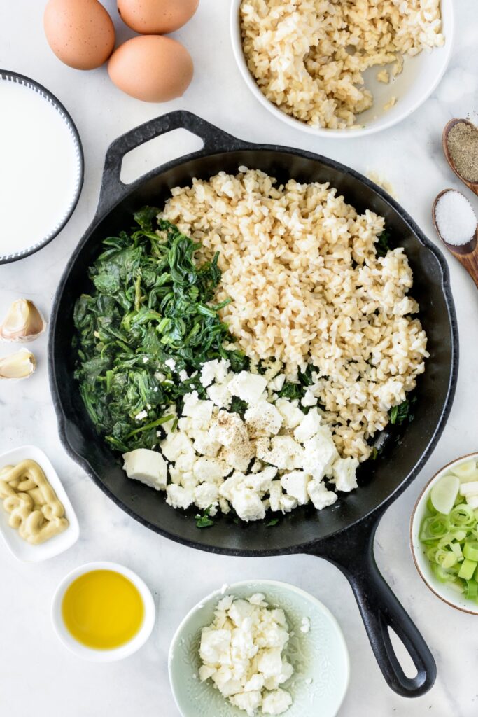 Spinach, Feta, and Rice Casserole