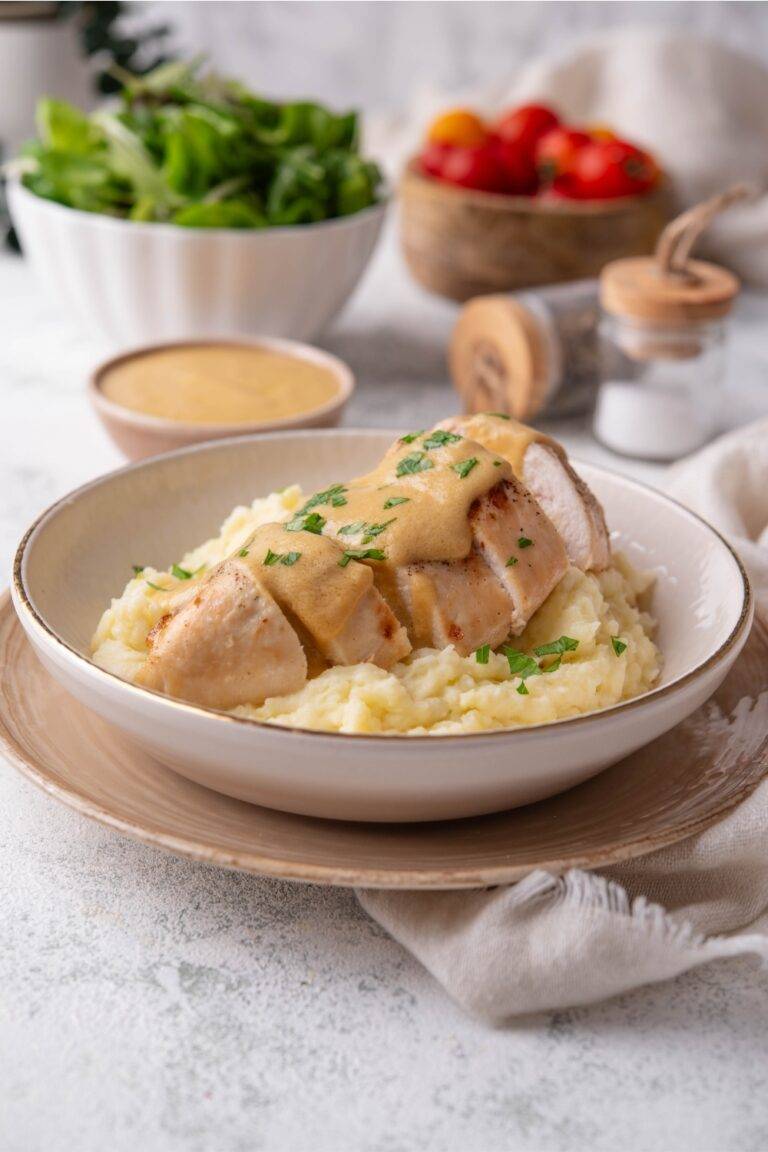 Chicken and Mashed Potatoes (+ Best Gravy Sauce)