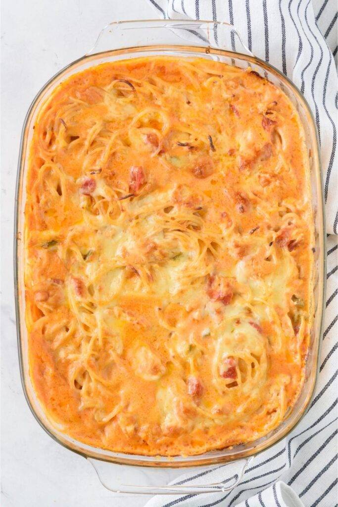 Cheesy Chicken Rotel Casserole