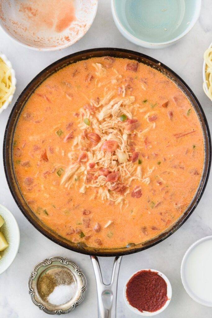 Cheesy Chicken Rotel Casserole