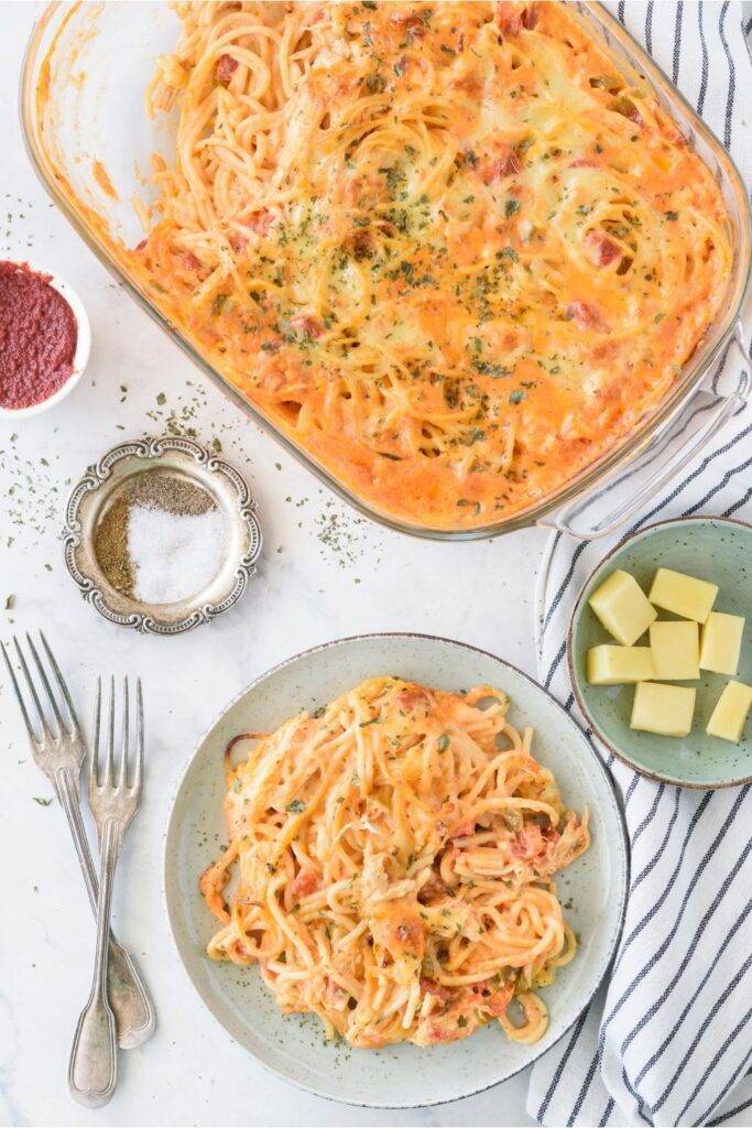 Cheesy Chicken Rotel Casserole