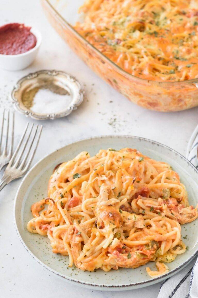 Cheesy Chicken Rotel Casserole