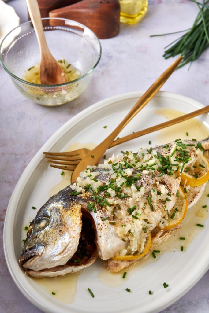 Easy 30 Minute Whole Roasted Branzino Recipe