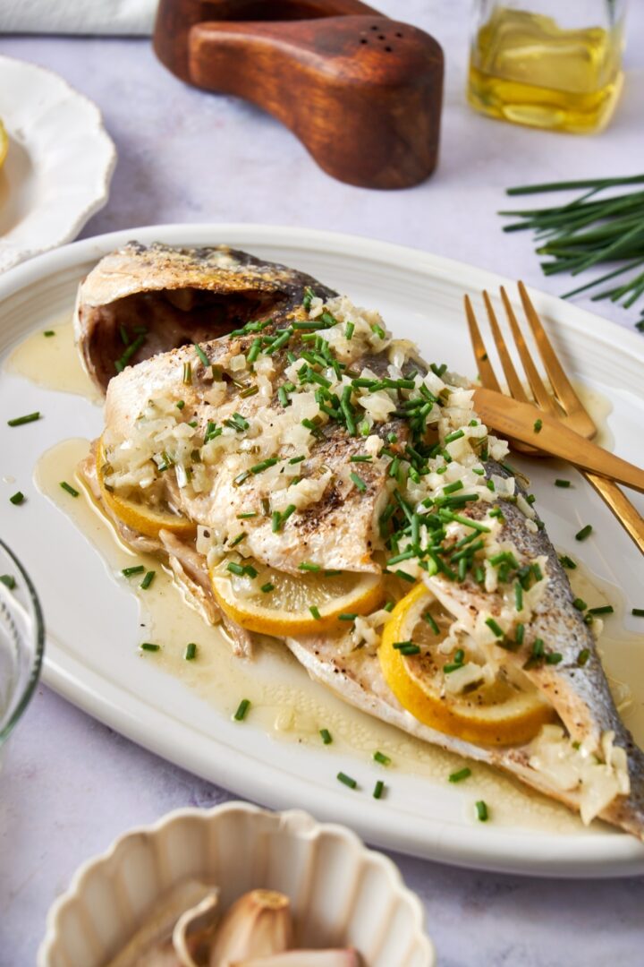 Easy 30 Minute Whole Roasted Branzino Recipe