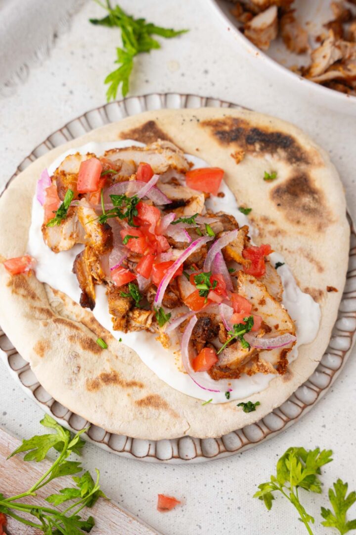 Chicken Pita Recipe with Amazing Homemade Tzatziki Sauce