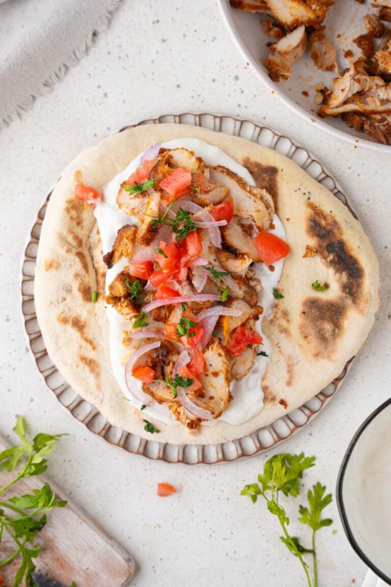 Chicken Pita Recipe with Amazing Homemade Tzatziki Sauce