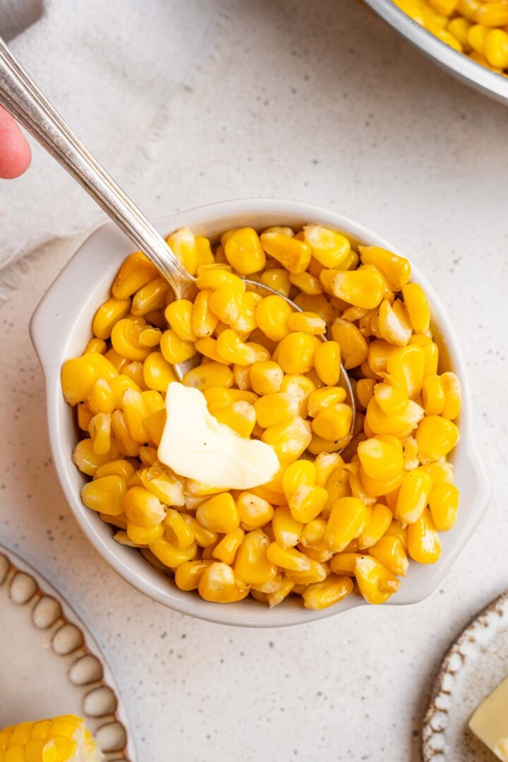 Buttery Sautéed Corn Cooked In a Skillet In 15 Minutes
