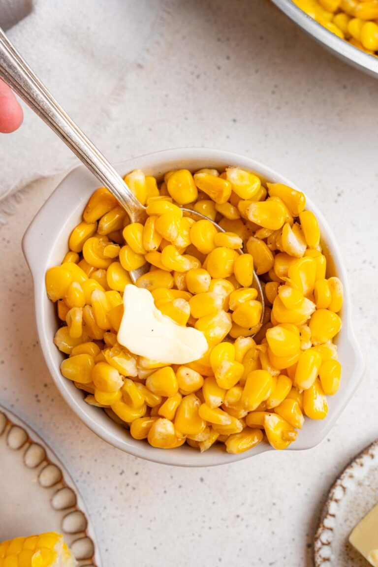 Buttery Sautéed Corn Cooked In a Skillet In 15 Minutes