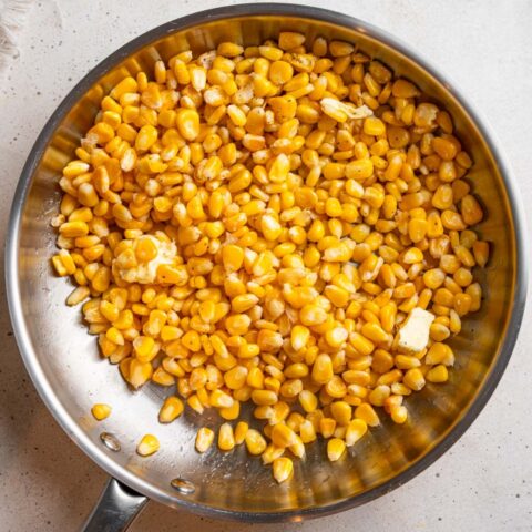 Buttery Sautéed Corn Cooked In a Skillet In 15 Minutes