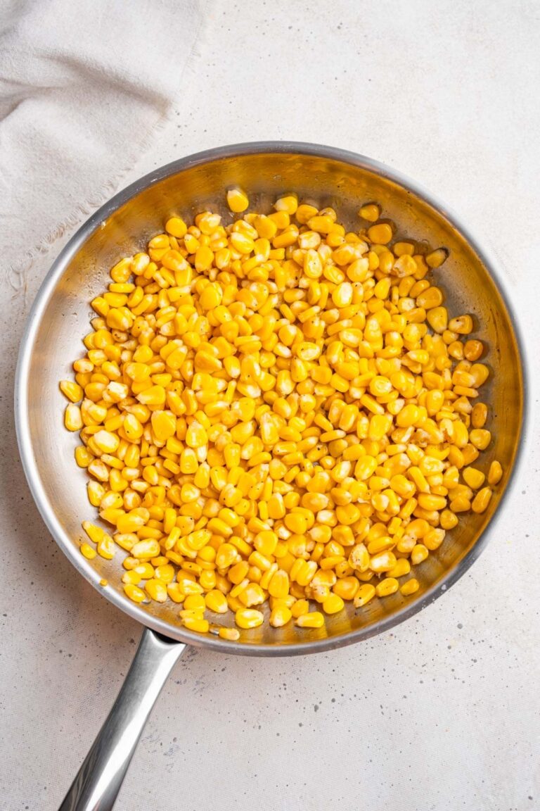Buttery Sautéed Corn Cooked In a Skillet In 15 Minutes