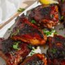 Sticky Chicken (Sweet-Heat Oven Baked Chicken Thighs & Legs)