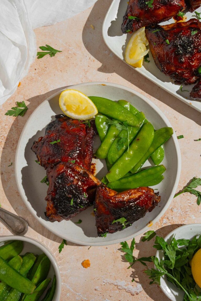 Sticky Chicken (Sweet-Heat Oven Baked Chicken Thighs & Legs)