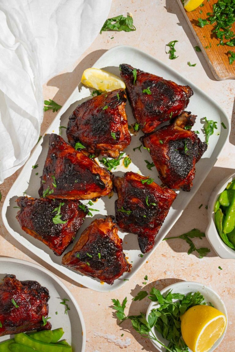 Sticky Chicken (Sweet-Heat Oven Baked Chicken Thighs & Legs)