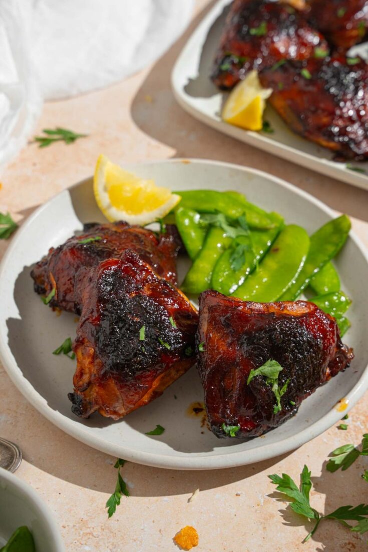 Sticky Chicken (Sweet-Heat Oven Baked Chicken Thighs & Legs)