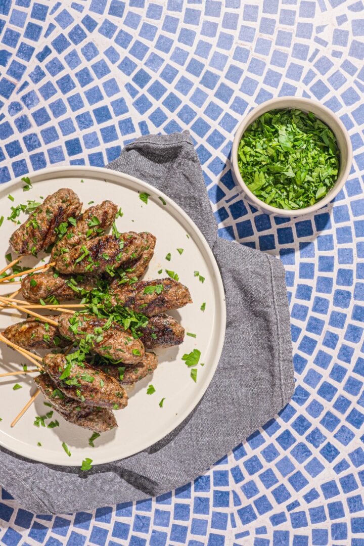 Kafta Kabobs (Lebanese Ground Lamb Kofta Kebabs)