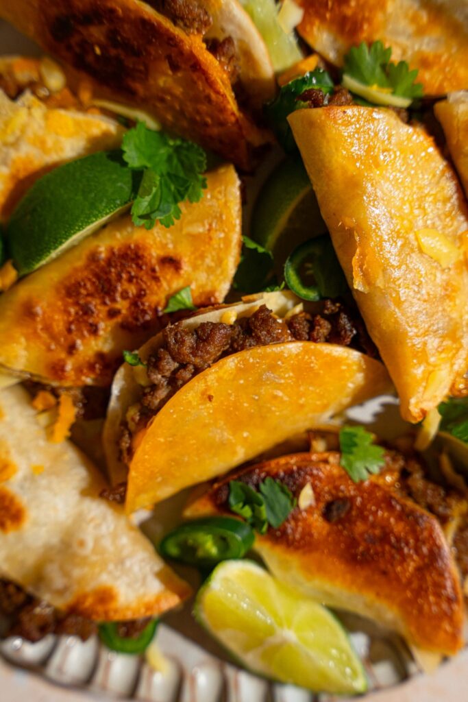 Mini Tacos (Crispy and Cheesy Beef Tacos)